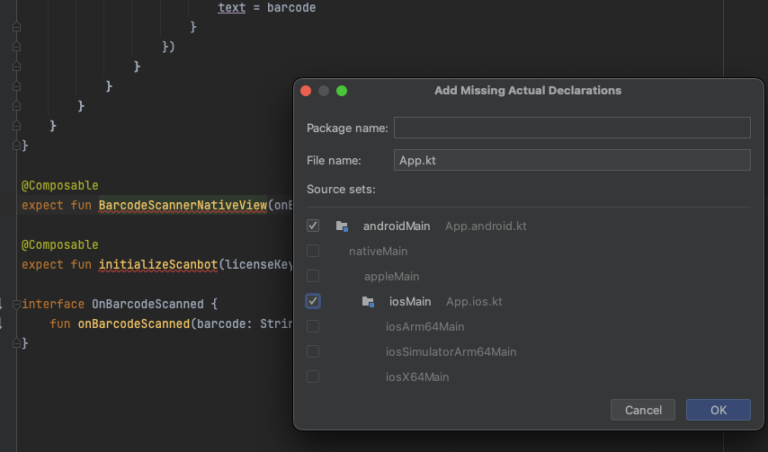Compose Multiplatform barcode scanner tutorial - Scanbot SDK
