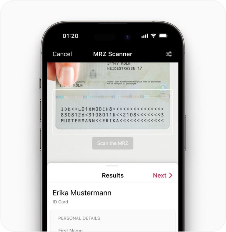Flutter MRZ Scanner - Scanbot SDK