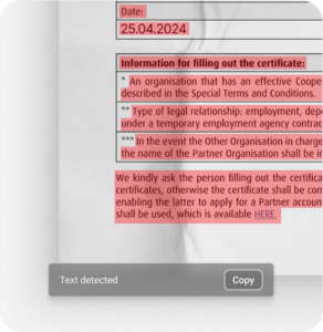 Flutter OCR Scanner - Scanbot SDK