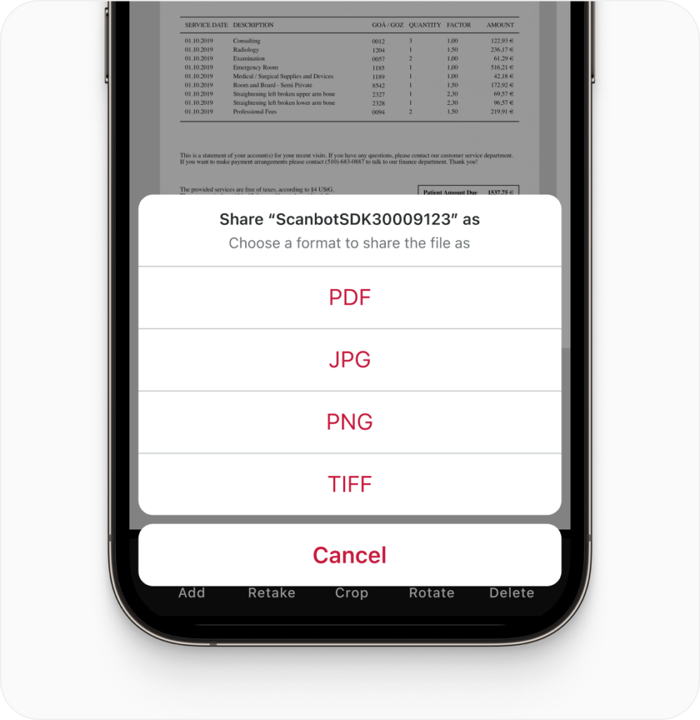 Scan multiple pages with a TIFF Scanner - Scanbot SDK