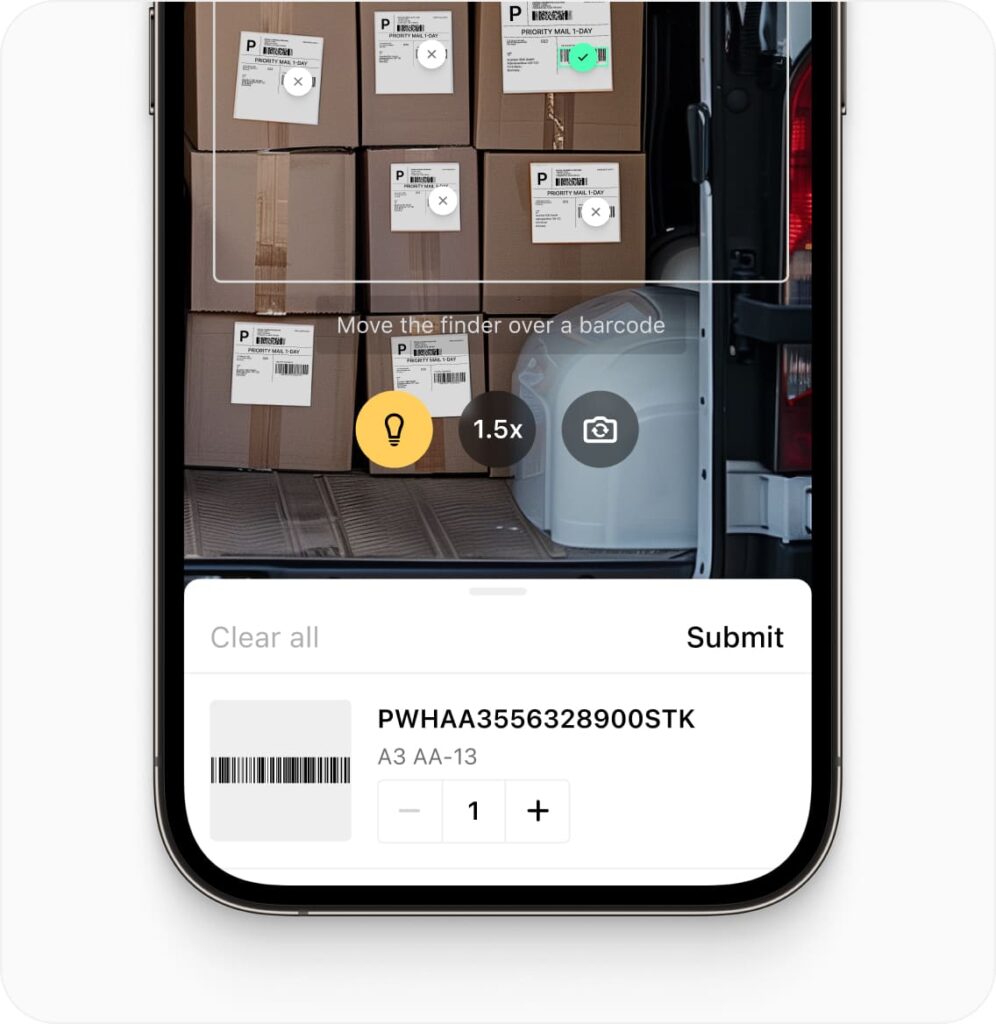 Pick-by-scan with mobile barcode scanning - Scanbot SDK