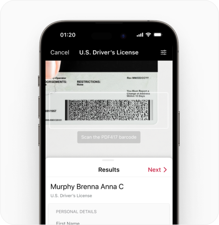 US Driver's License Scanner - Scanbot SDK