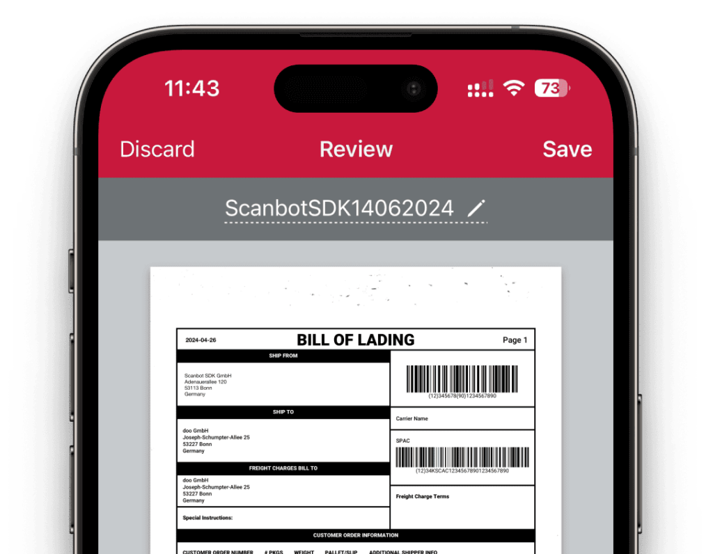Barcode and Document Scanner Demo Apps - Scanbot SDK