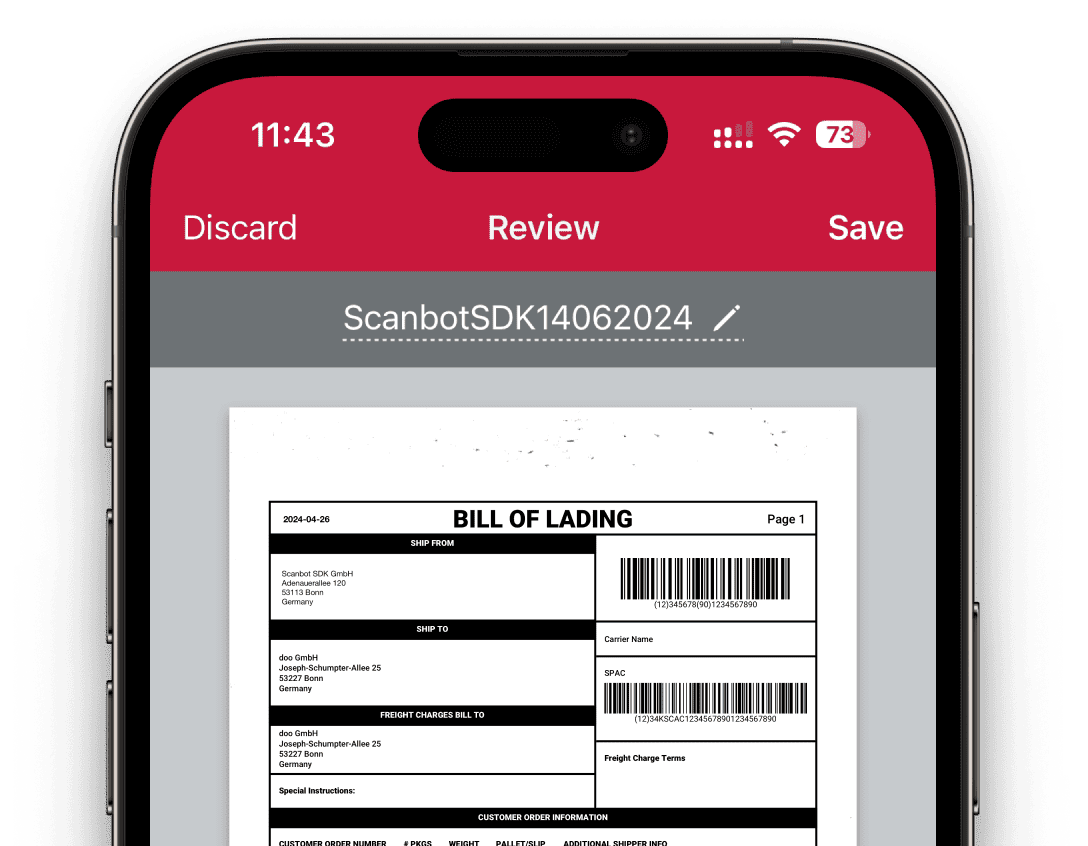 Barcode and Document Scanner Demo Apps - Scanbot SDK
