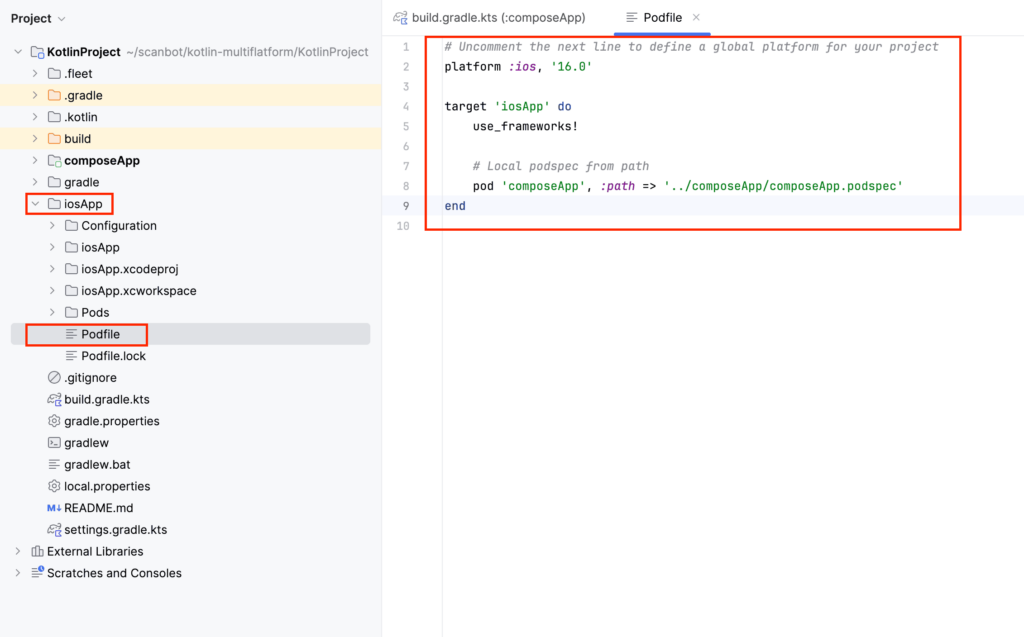 Compose Multiplatform Barcode Scanner using CocoaPods - Scanbot SDK