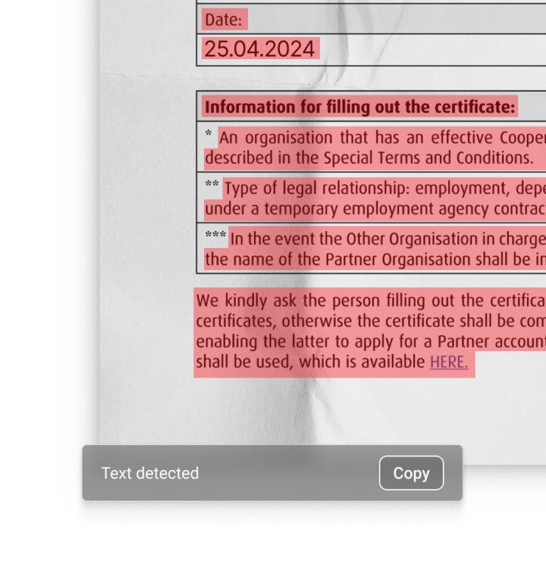 OCR SDK - Optical Character Recognition - Scanbot SDK