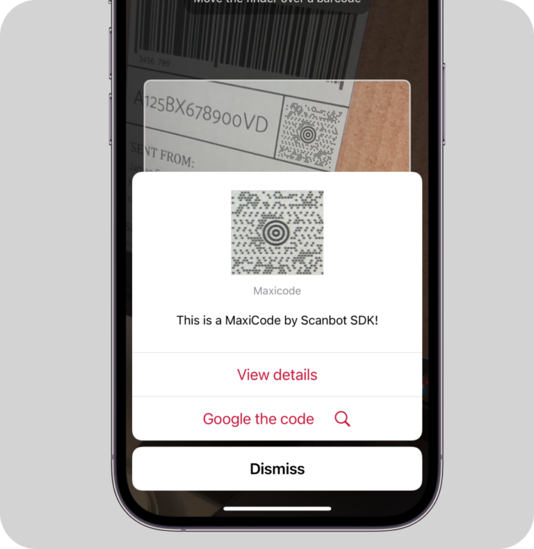 MaxiCode Reader - Scanbot SDK