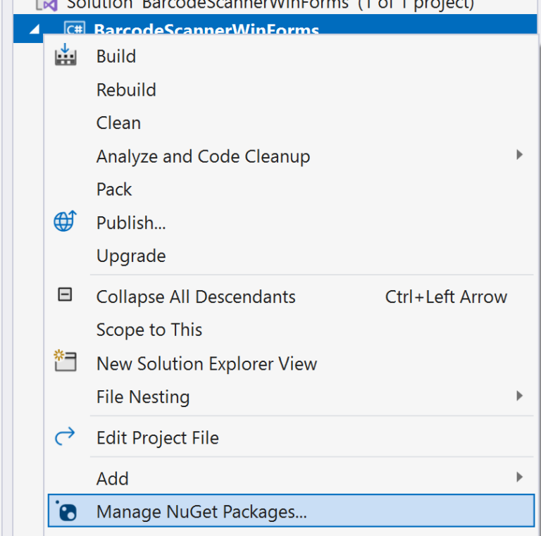 WinForms .NET 9 Barcode Scanner tutorial - Scanbot SDK
