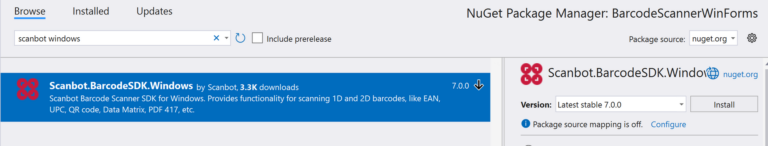 WinForms .NET 9 Barcode Scanner tutorial - Scanbot SDK