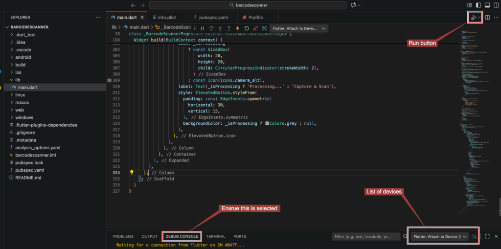 Using Google ML Kit to build a barcode scanner with Flutter - Scanbot SDK